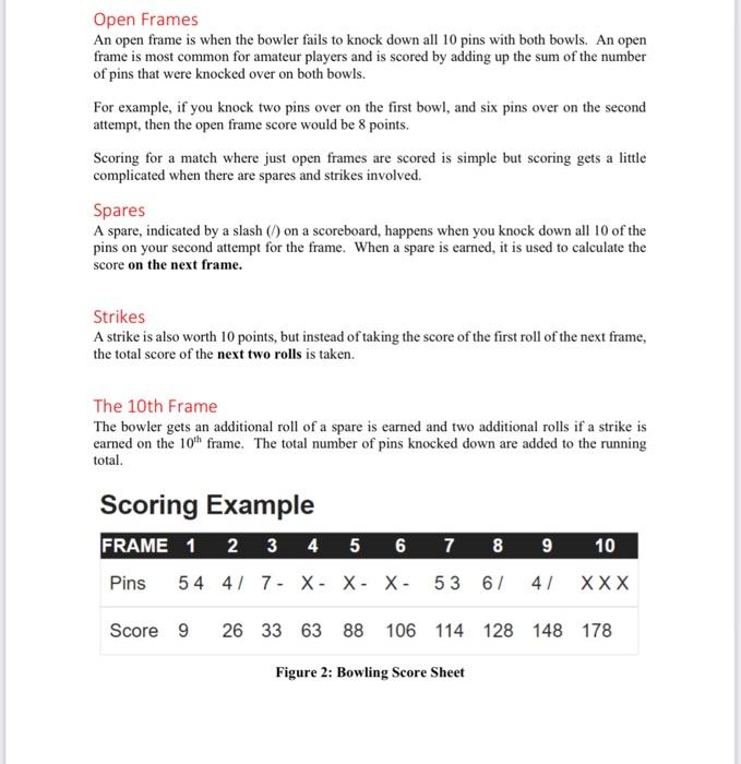 Solved Bowling Scoring Rules 1 N 32₂ A names 1 2 3 4 A | Chegg.com