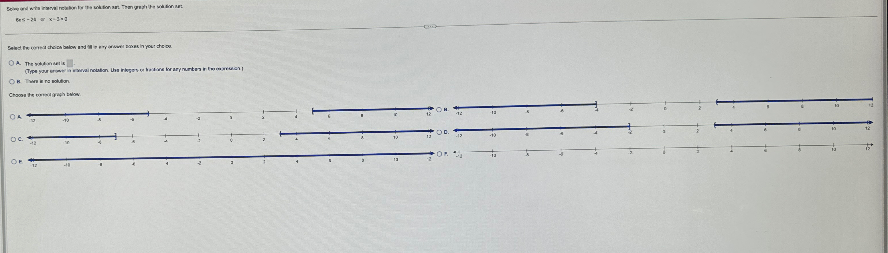 Solved Solve And Write Interval Notation For The Solution