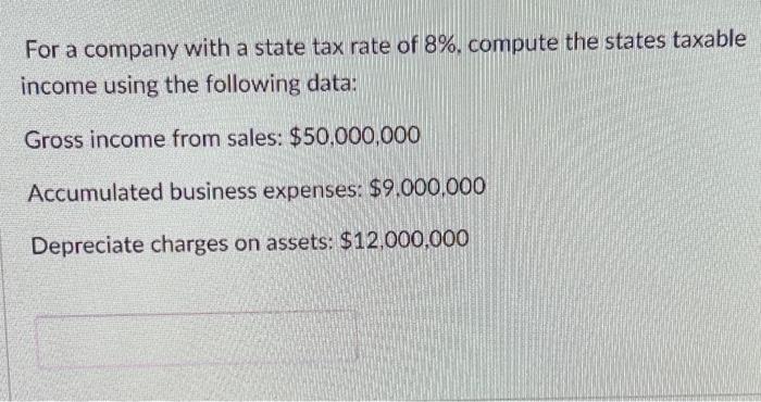 Solved and determine state taxes owed and federal taxable | Chegg.com