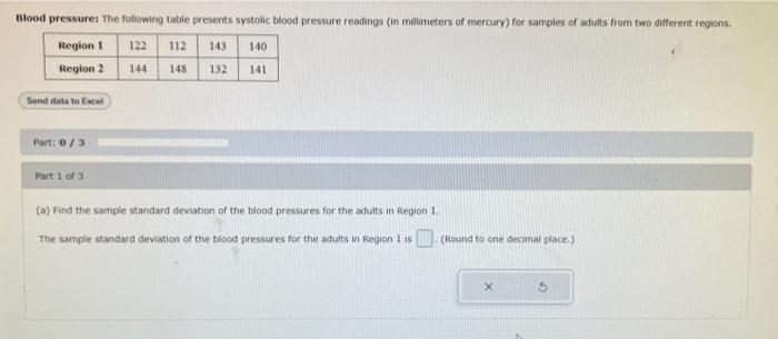 Solved (a) Find the sample standard deviatoon of the blood | Chegg.com