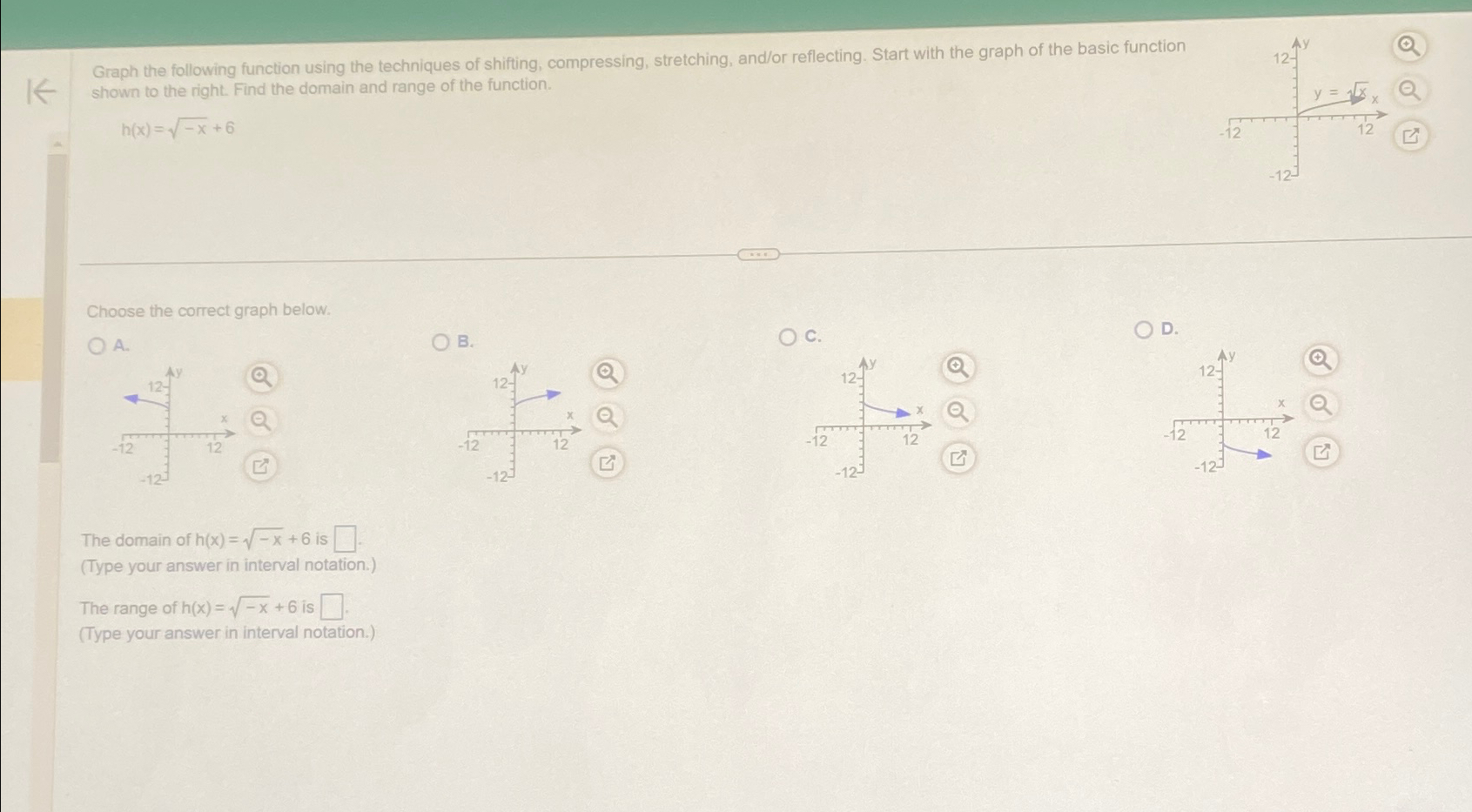Solved Graph the following function using the techniques of | Chegg.com