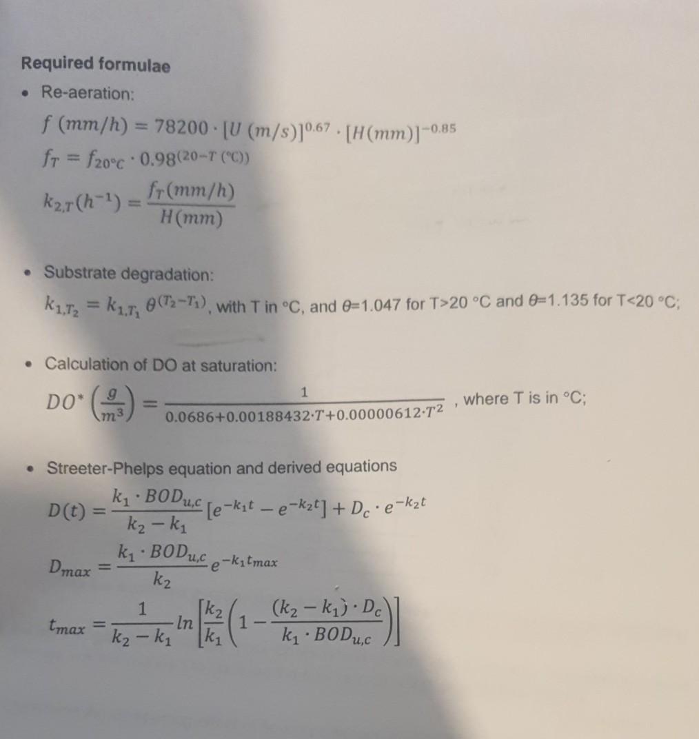 Solved Environmental Technology Tutorial 3 - Wastewater | Chegg.com