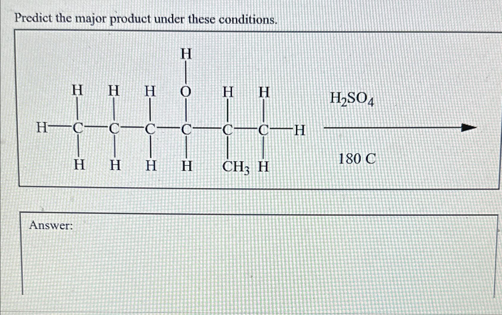 Solved Predict the major product under these | Chegg.com