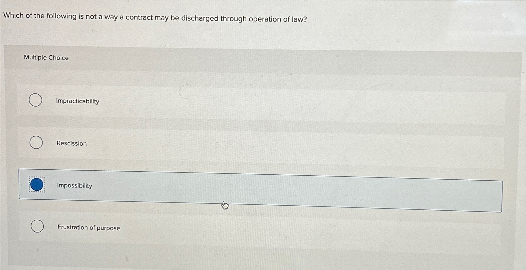 Solved Which of the following is not a way a contract may be | Chegg.com