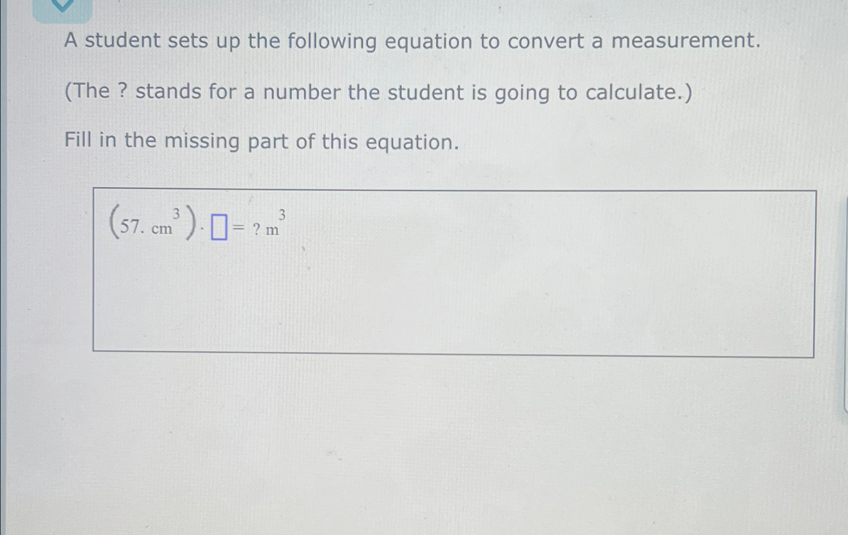 Solved A student sets up the following equation to convert a | Chegg.com