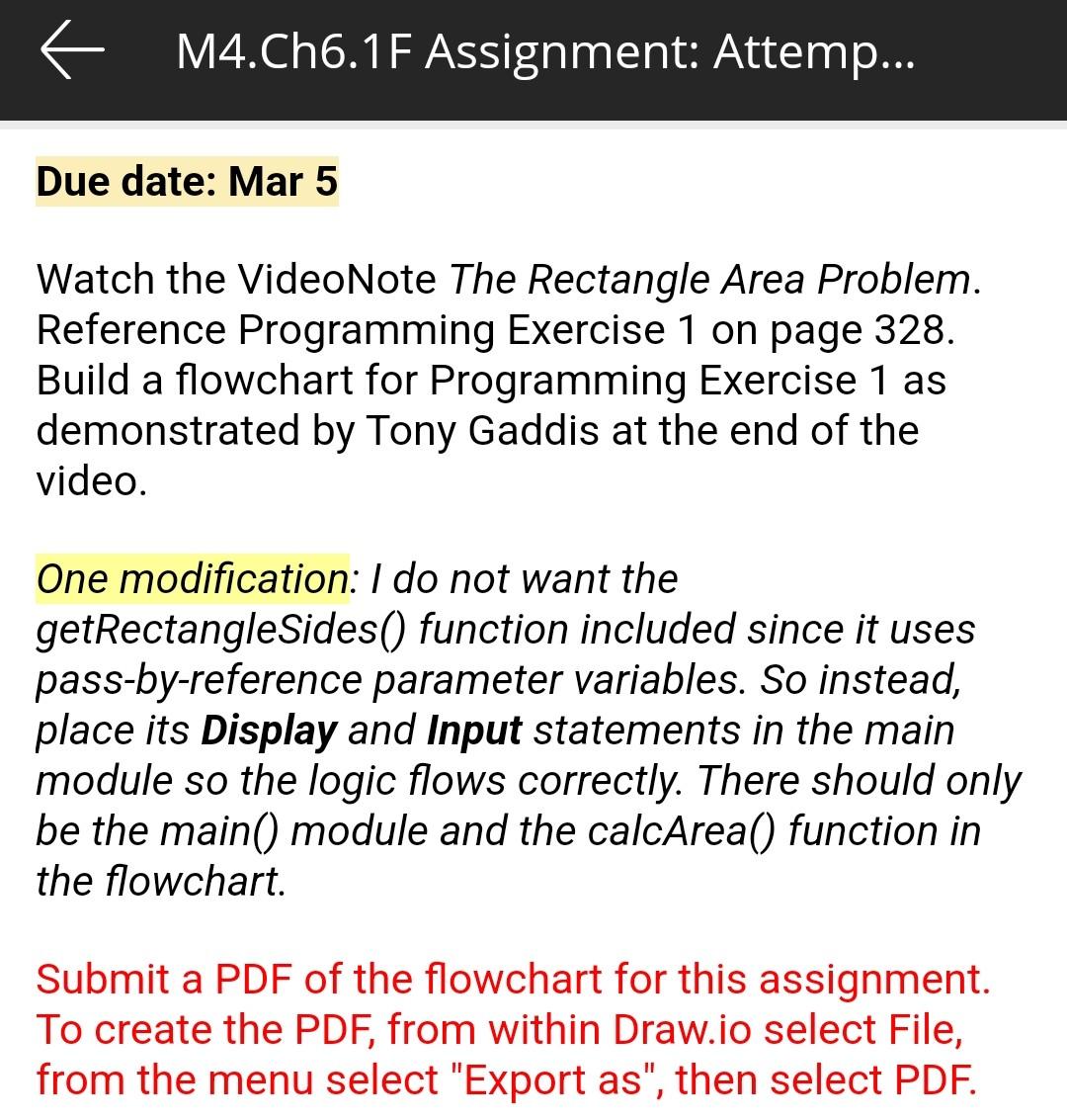 Watch the VideoNote The Rectangle Area Problem. | Chegg.com