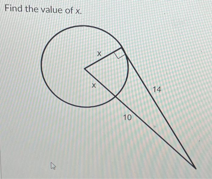 Solved Find the value of x. | Chegg.com