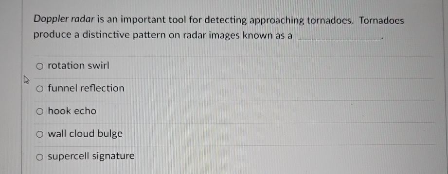 Solved Doppler radar is an important tool for detecting | Chegg.com