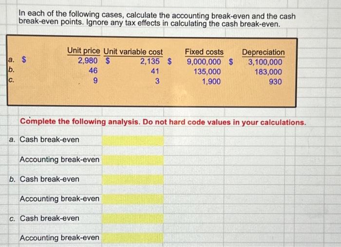 Solved In each of the following cases, calculate the | Chegg.com