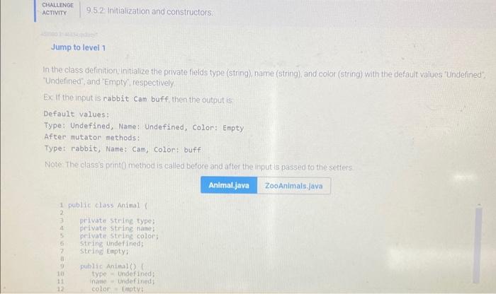 Solved In the class defiaition, initialize the private | Chegg.com