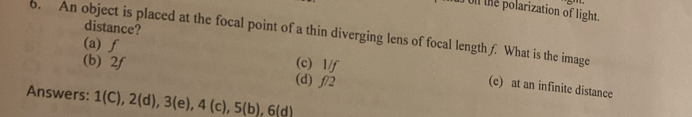 Solved An object is placed at the focal point of a thin | Chegg.com