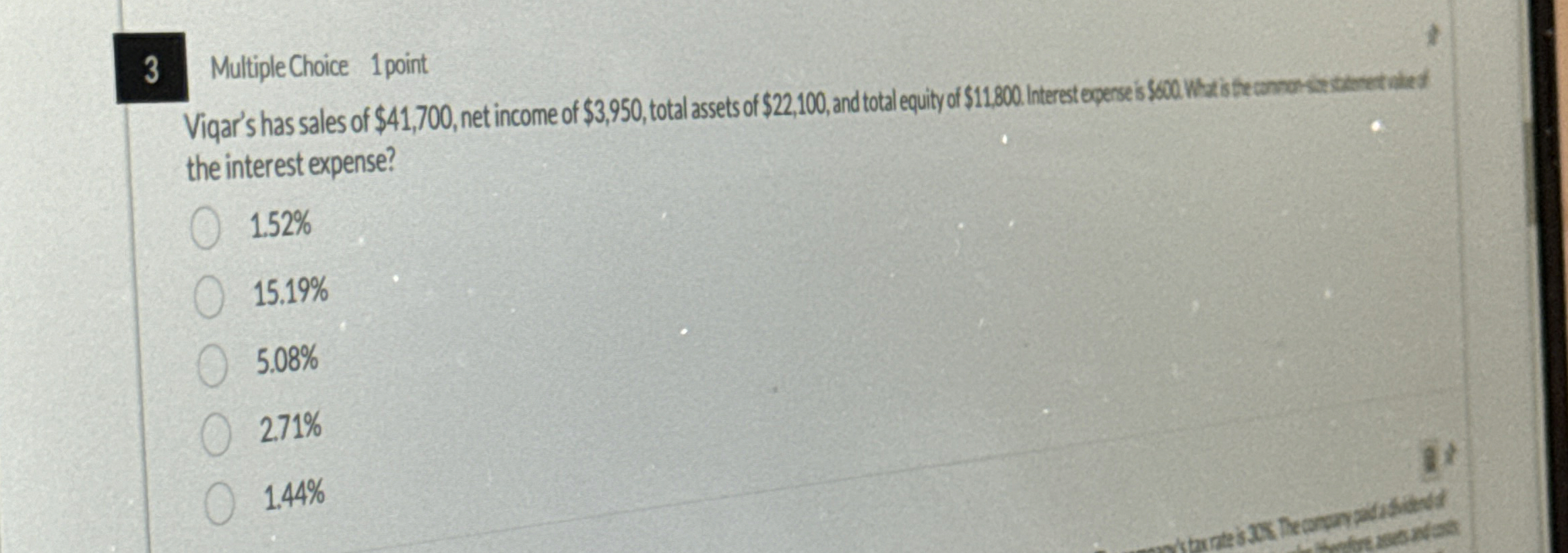 Solved 3 ﻿MultipleChoice 1 ﻿point the interest | Chegg.com