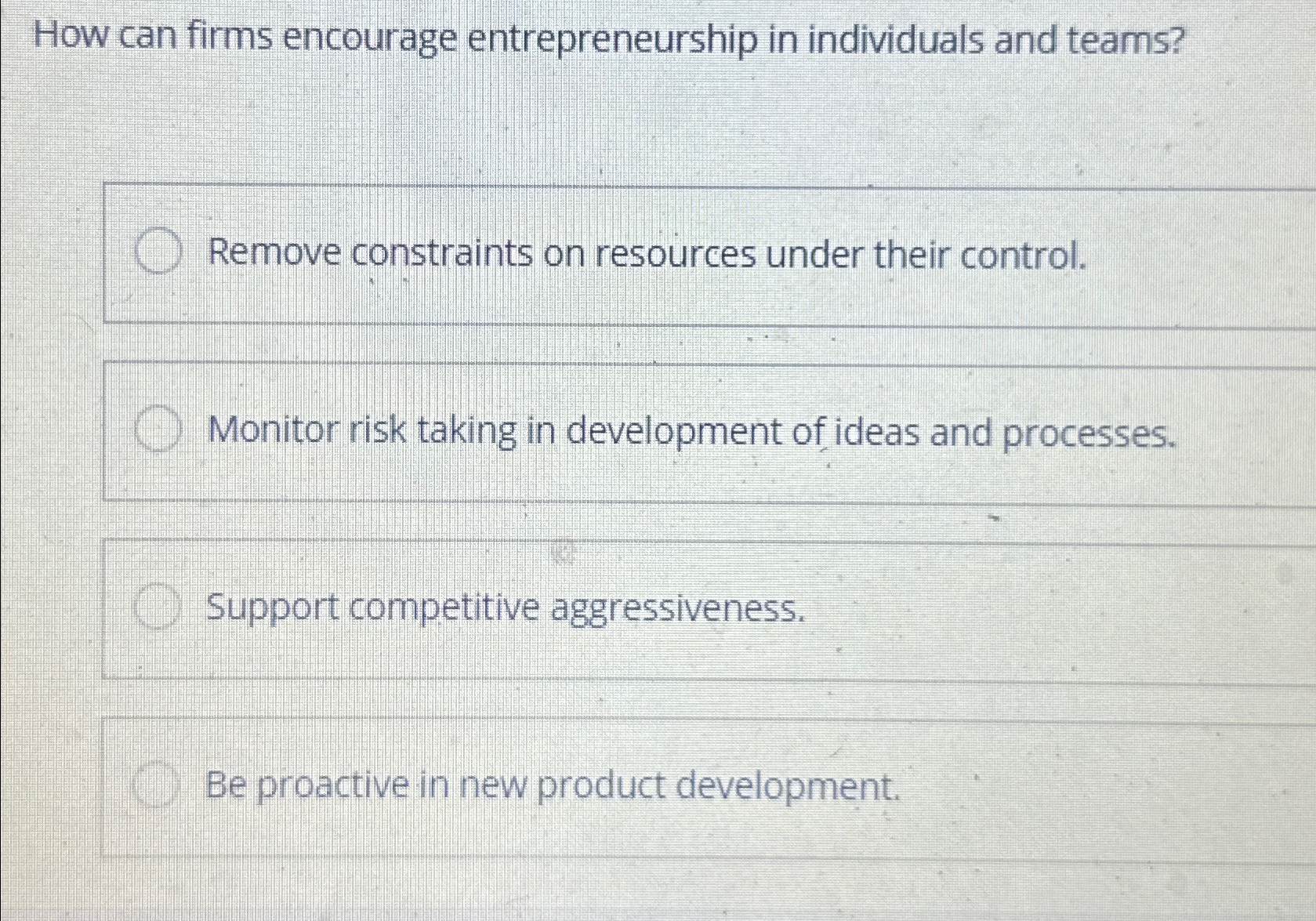 Solved How can firms encourage entrepreneurship in | Chegg.com