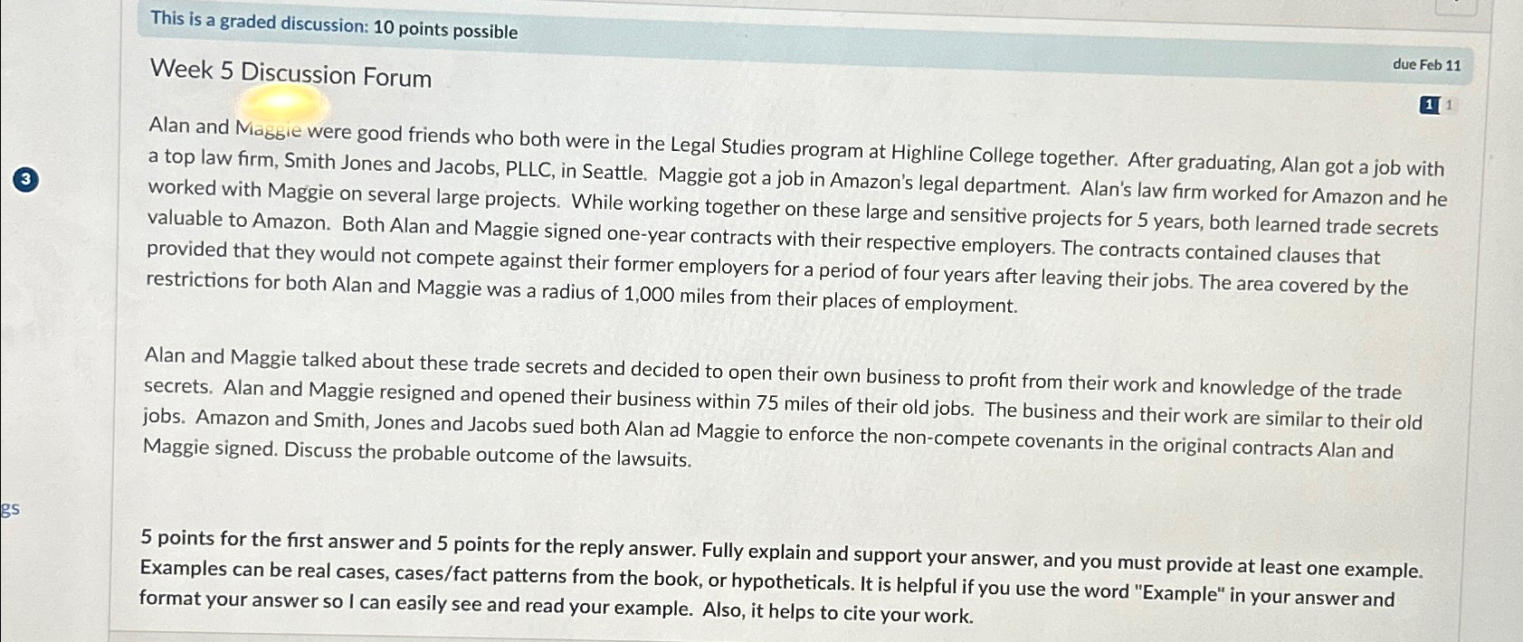 Solved This is a graded discussion: 10 ﻿points possibleWeek | Chegg.com