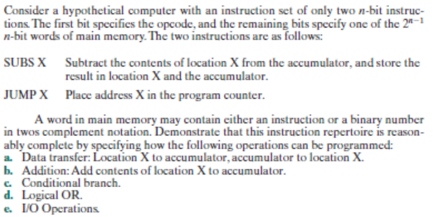 Solved Consider a hypothetical computer with an instruction | Chegg.com