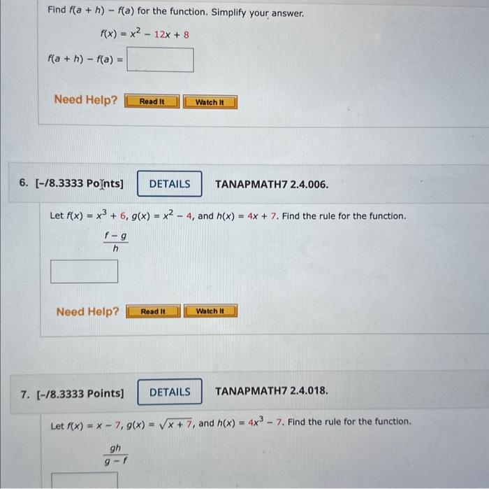 Solved Let f(x)=x−2 and g(x)=x+2. Find the rule for the | Chegg.com