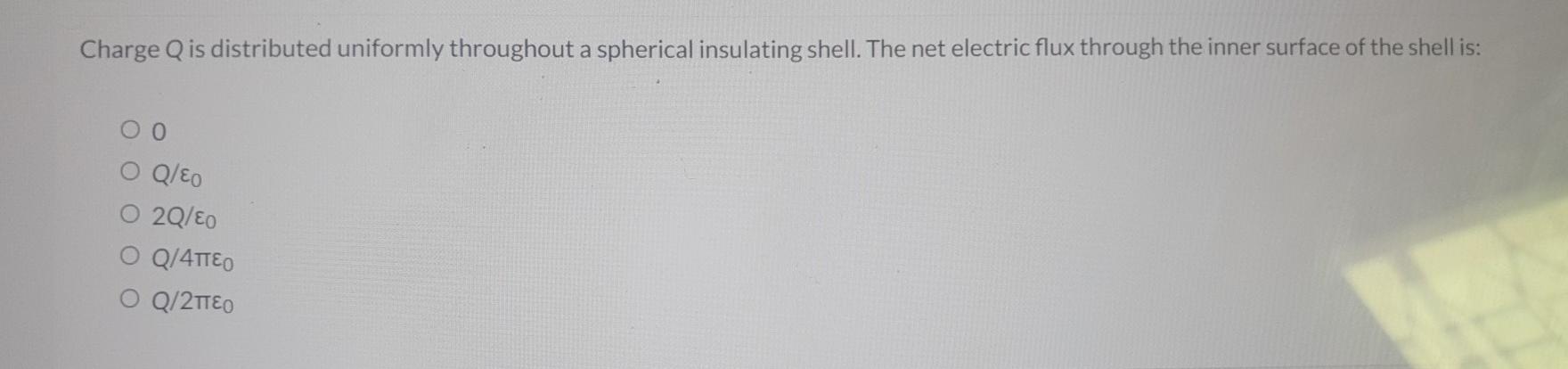 Solved Charge Q is distributed uniformly throughout a | Chegg.com