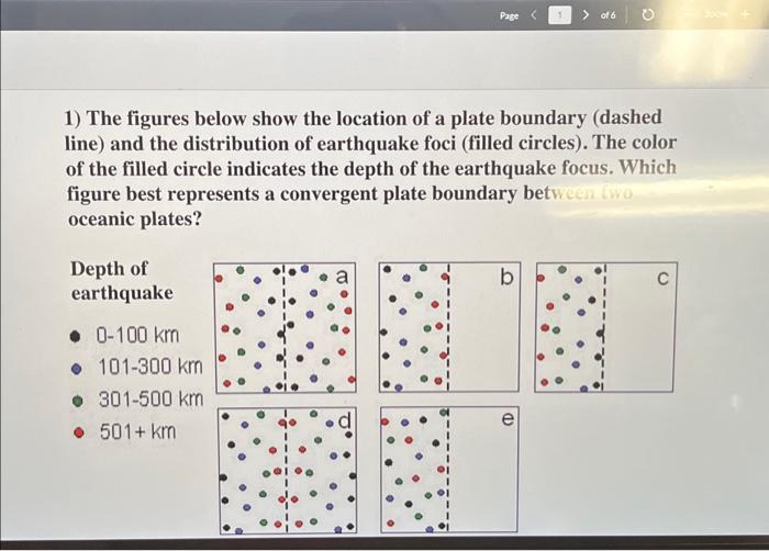 Solved Depth of earthquake 0-100 km . 101-300 km 301-500 | Chegg.com