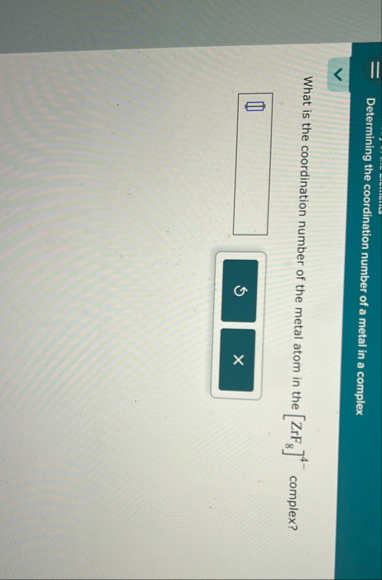 Solved Determining the coordination number of a metal in a | Chegg.com