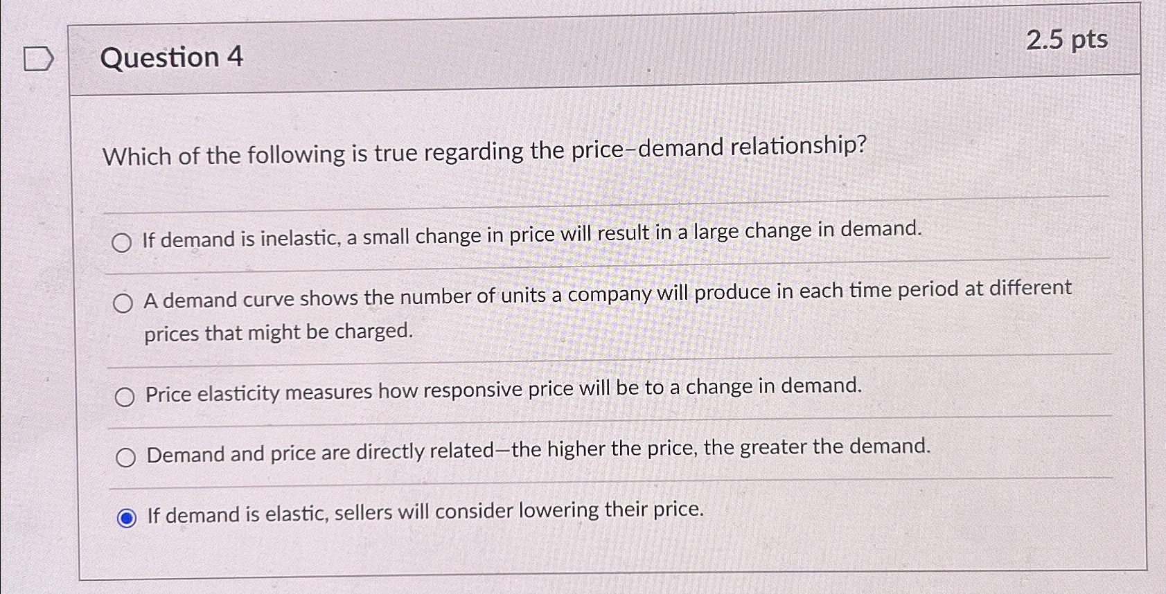 Solved Question 42.5ptsWhich of the following is true | Chegg.com