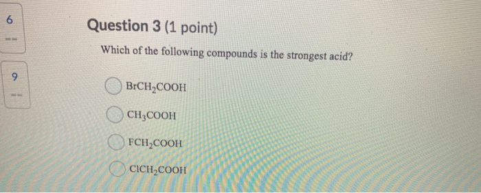 Solved 6 Question 3 (1 point) Which of the following | Chegg.com