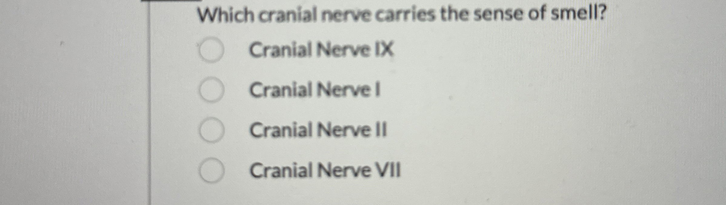 Solved Which cranial nerve carries the sense of | Chegg.com