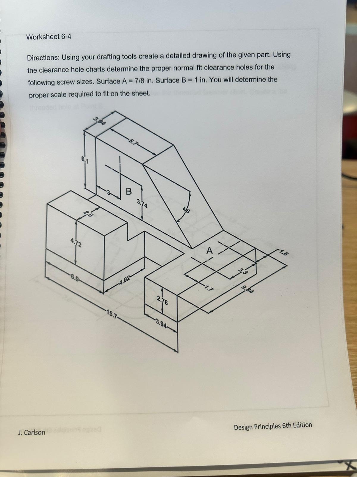 Solved Worksheet 6-4Directions: Using your drafting tools | Chegg.com