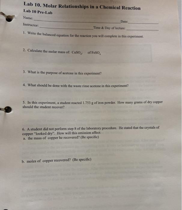 Solved PROCEDURE When iron reacts with copper II sulfate, | Chegg.com
