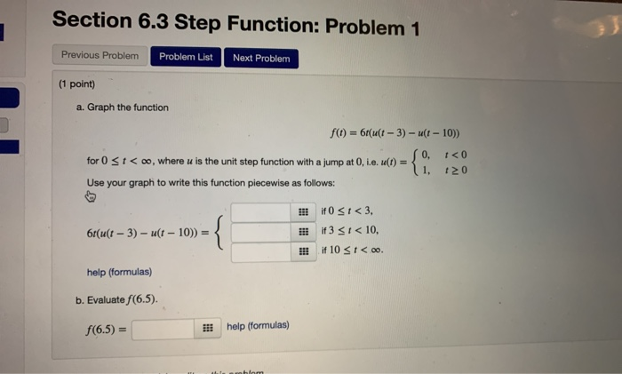 Solved Section 6 3 Step Function Problem 1 Previous Problem