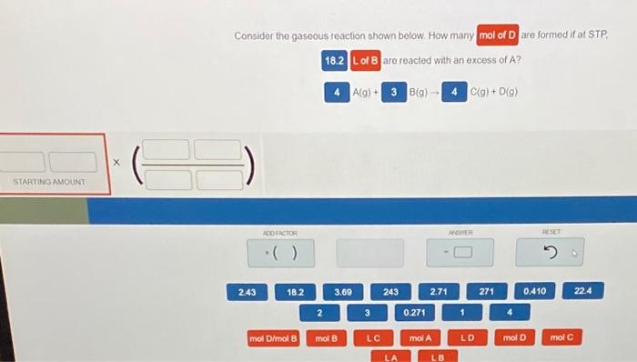 Solved Consider the gaseous reaction shown below. How many | Chegg.com