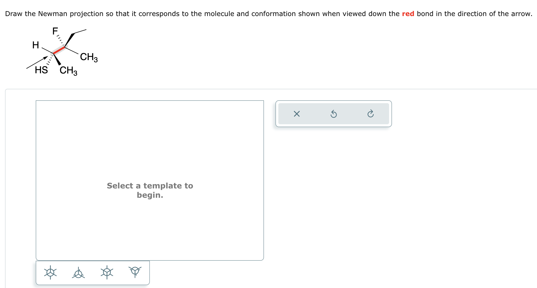 Solved Select a template tobegin.Draw the Newman projection | Chegg.com