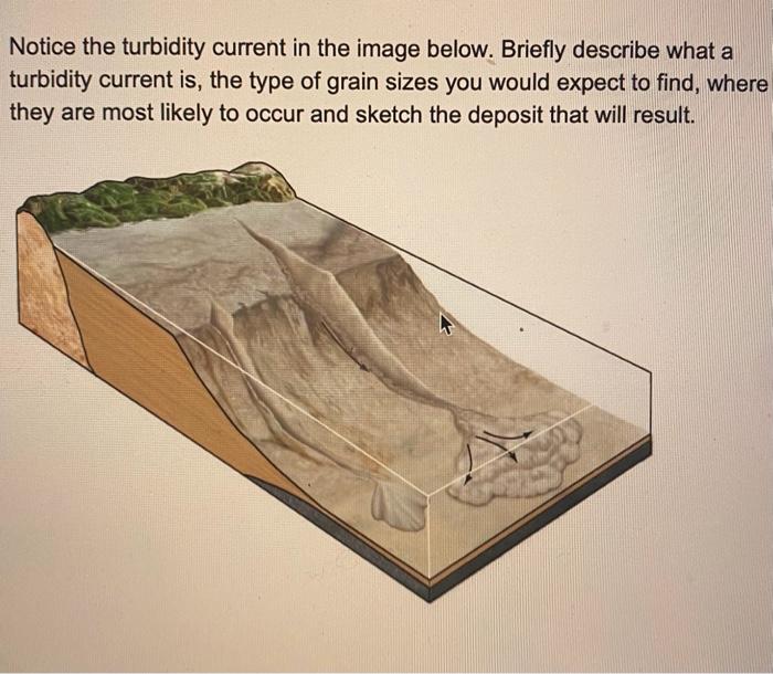 Solved Notice the turbidity current in the image below. | Chegg.com