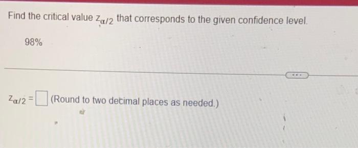 Solved Find The Sample Size Needed To Estimate The 1144