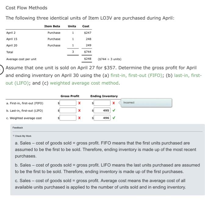 Solved Cost Flow Methods The following three identical units | Chegg.com