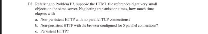 Solved P8 Referring To Problem P7 Suppose The Html File
