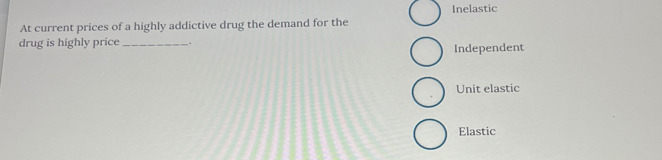 Solved At current prices of a highly addictive drug the | Chegg.com