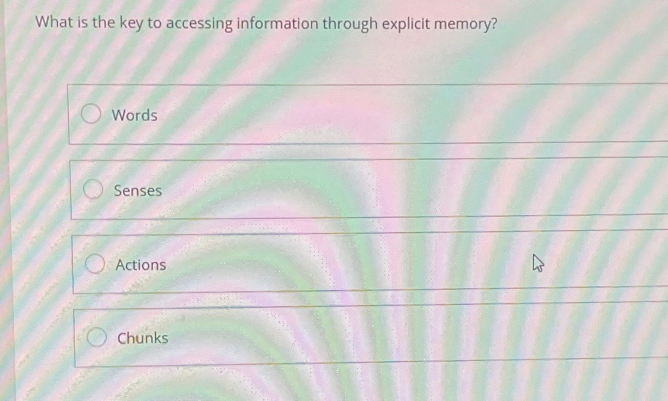 Solved What is the key to accessing information through | Chegg.com