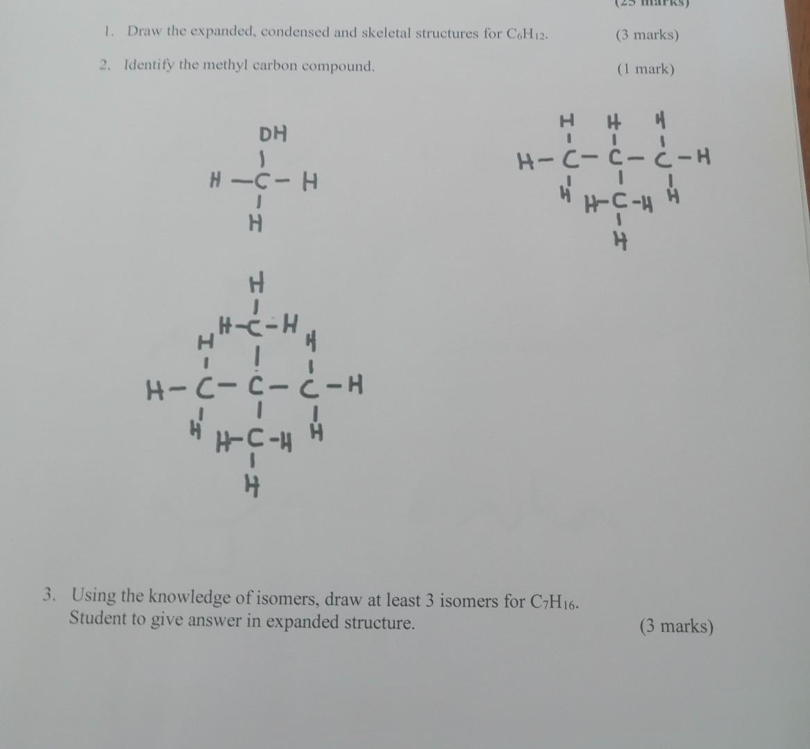 Solved 1. Draw the expanded, condensed and skeletal | Chegg.com