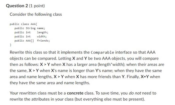 Solved Rewrite this class so that it implements the | Chegg.com