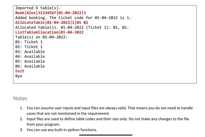 Solved you are going to build a table booking system for a | Chegg.com