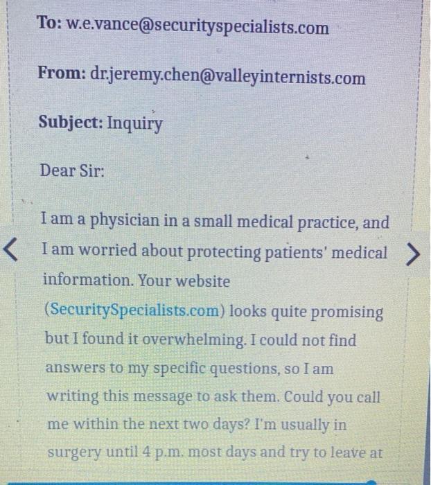 Solved Instructions: Please rewrite this e-mail. You will | Chegg.com
