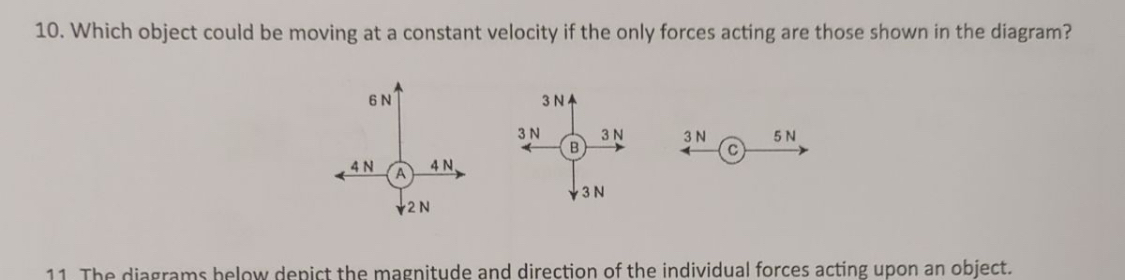 Solved Which object could be moving at a constant velocity | Chegg.com