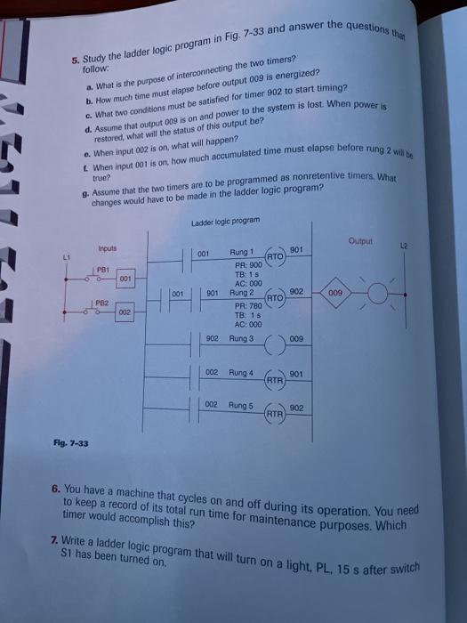 Solved 2. Design a PLC program and prepare a typical 1/0 | Chegg.com