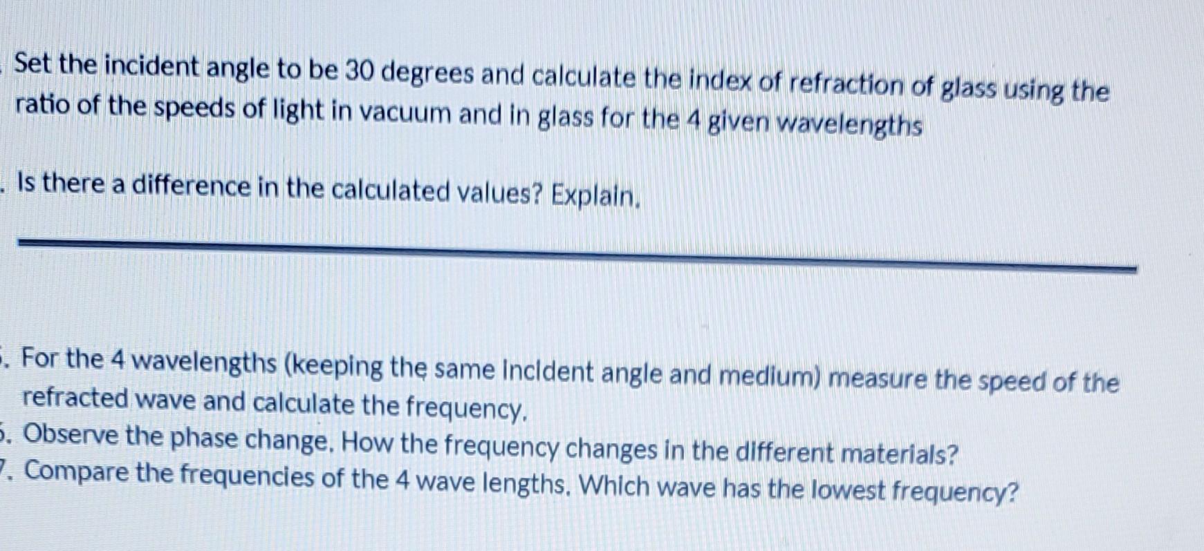 Solved the four given wavelengths are: 380 nm, 470 nm, 580 | Chegg.com