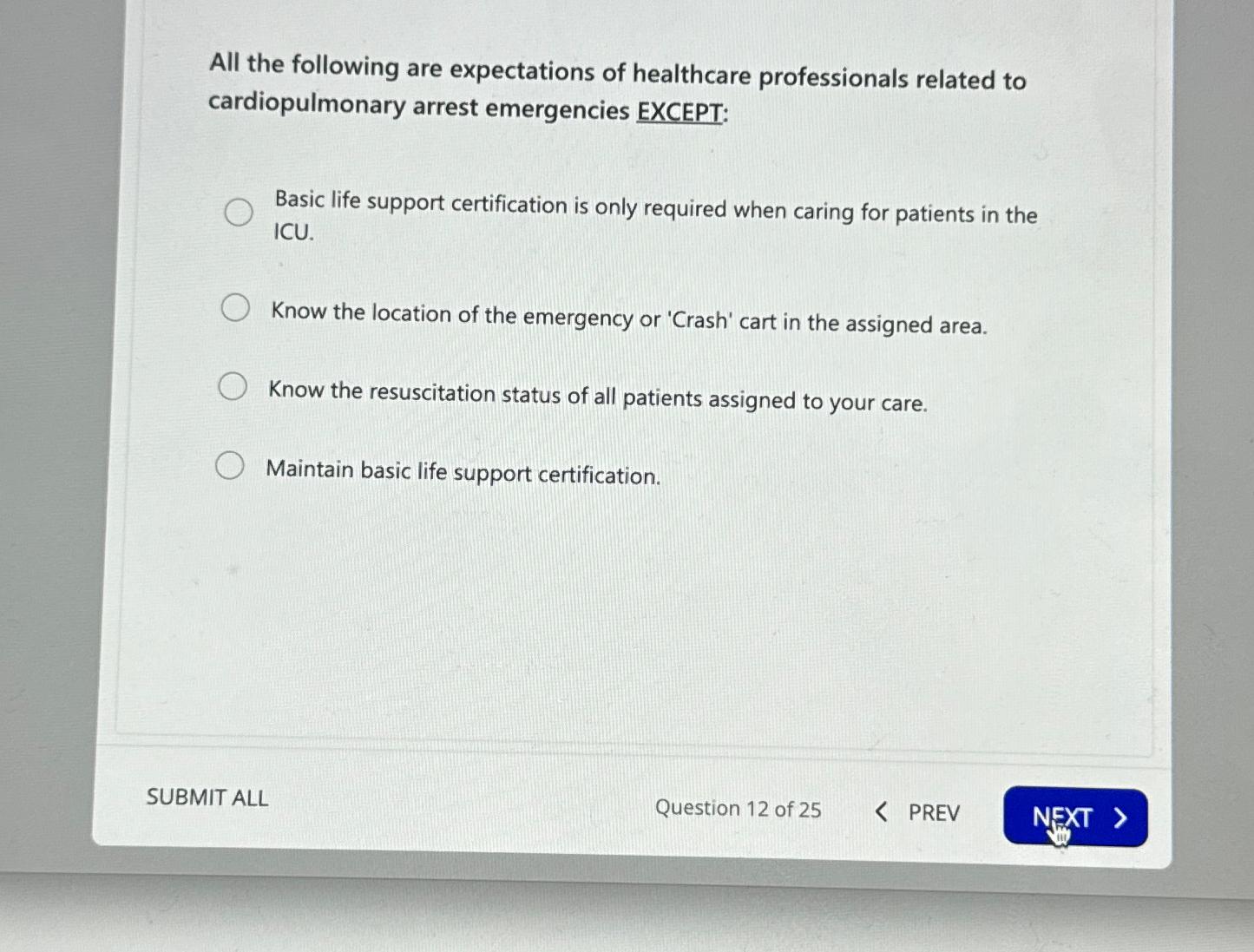 Solved All the following are expectations of healthcare | Chegg.com