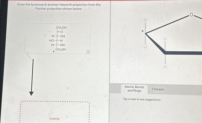 Solved Draw the furanose ß-anomer Haworth projection from | Chegg.com