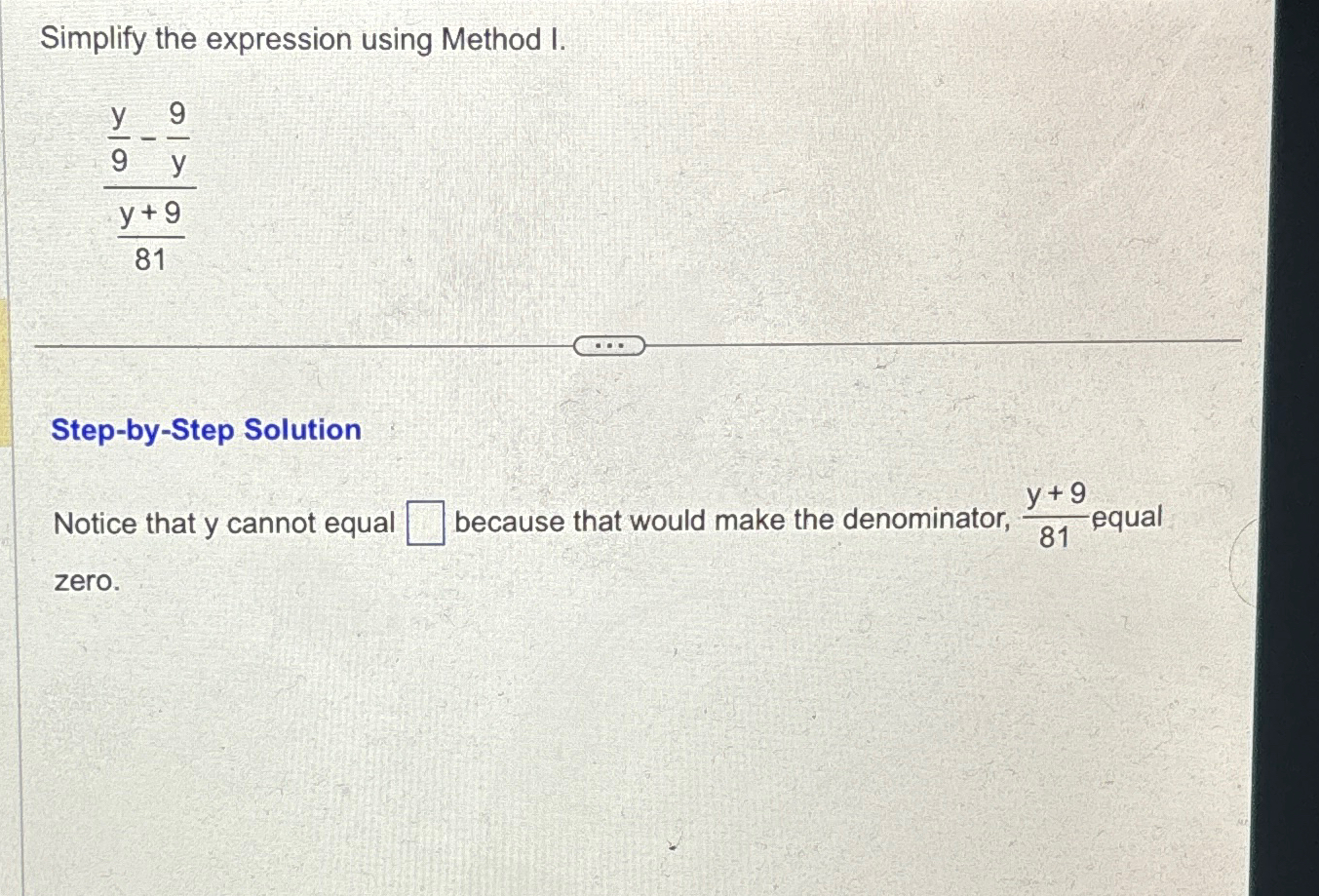 Solved Simplify the expression using Method | Chegg.com