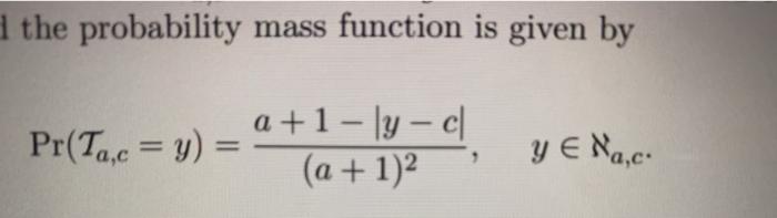 proof for (pdf) and (cdf) for discrete triangular | Chegg.com