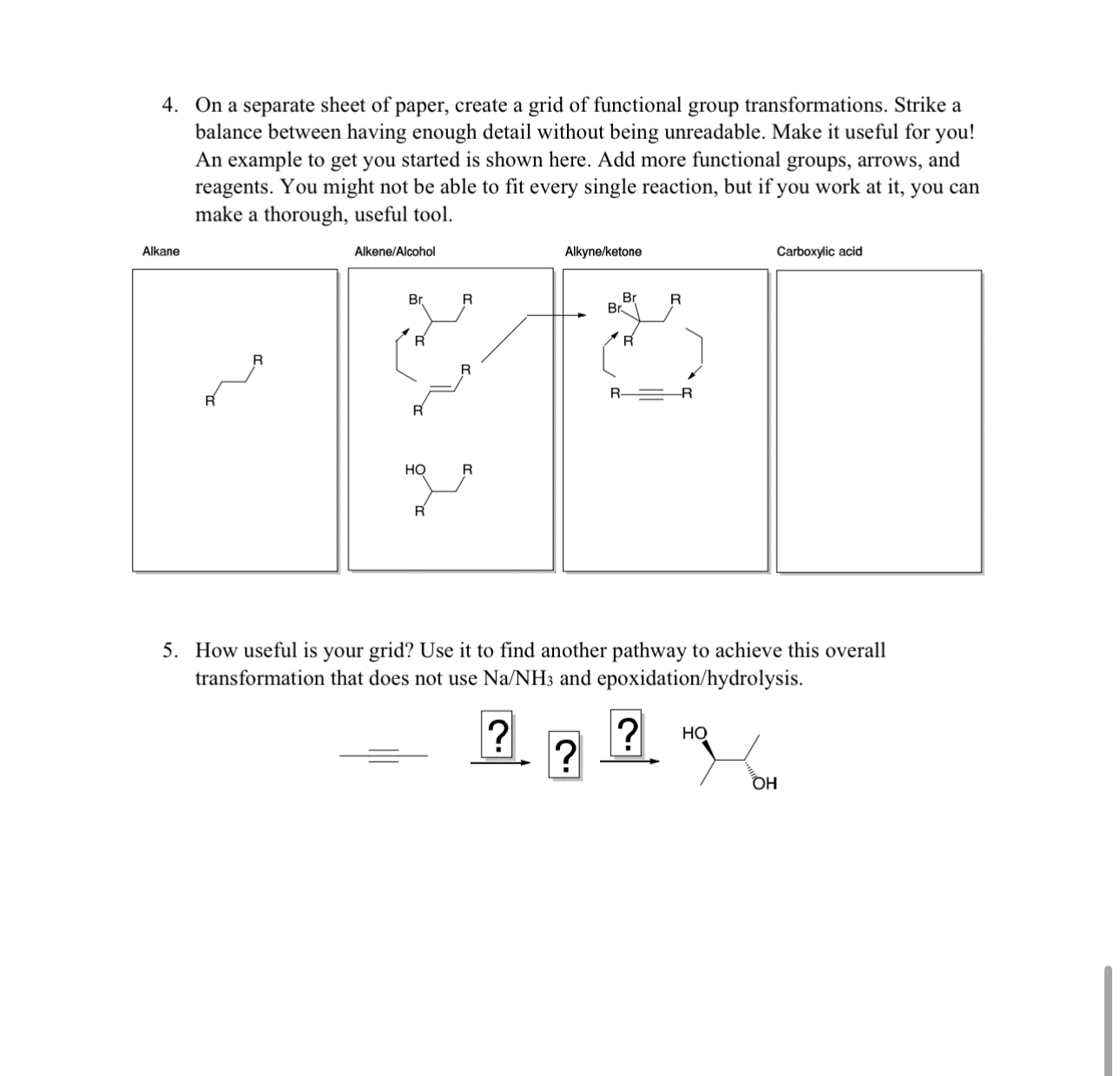 Solved On a separate sheet of paper, create a grid of | Chegg.com