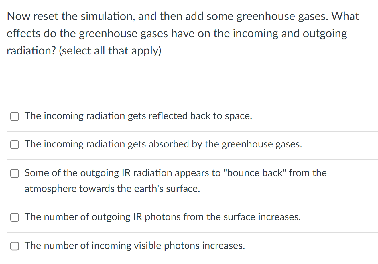 Solved Now reset the simulation, and then add some | Chegg.com